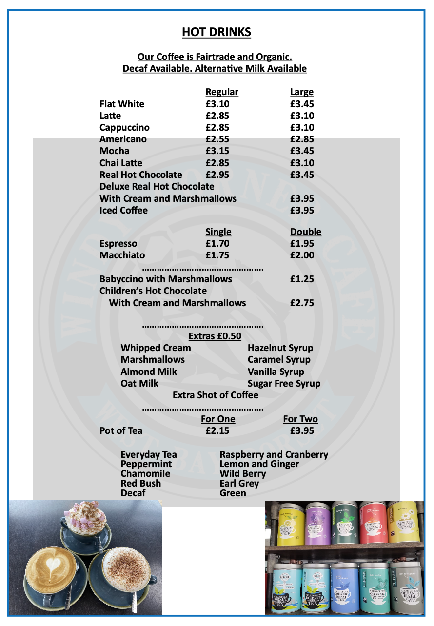 Windy Corner Cafe - West Bay | Drinks